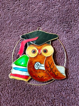 Gufo laurea decorativo