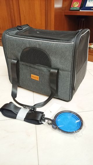trasportino cane gatto travel bag cuscino ciotola