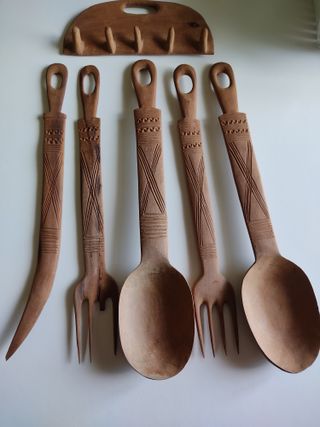 Set di posate etniche di legno