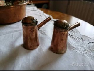 Pentolini contenitori in rame vintage