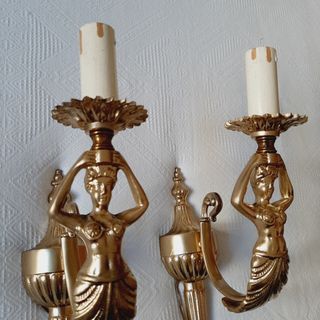 Vintage Coppia applique da parete 