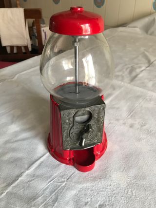 DISPENSER CHEWING GUM RETRO' METALLO E VETRO