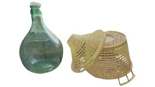 Damigiana con bottiglia e struttura da 5l