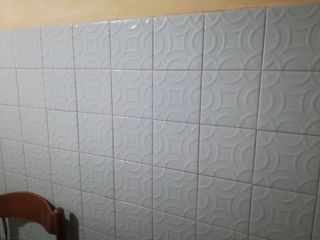 Piastrelle 15 cm x 15 cm cucina verde chiaro vinta