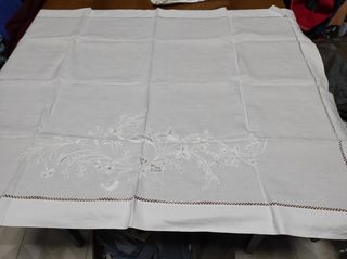 Copri buffetta vintage in lino. 