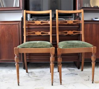 Coppia sedie vintage in legno