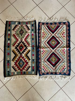 Coppia tappeti etnici.