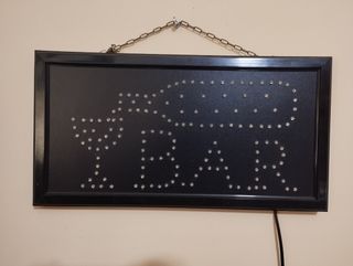 cartello luminoso bar