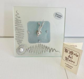 Orologio da tavolo decorato a mano