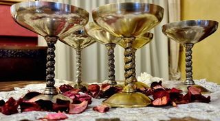 6 antiche coppe in bronzo gelato/macedonia