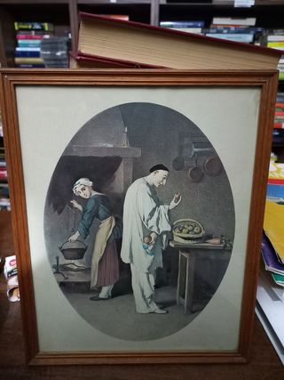 quadro stampa vintage in cornice in legno 