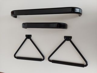 Set portasciugamani bagno metallo nero