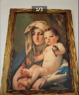 quadro religioso in legno