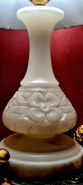 Antica lampada in alabastro h.41,5cm
