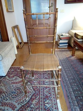 Elegantissima Sedia in Bambu anni '50