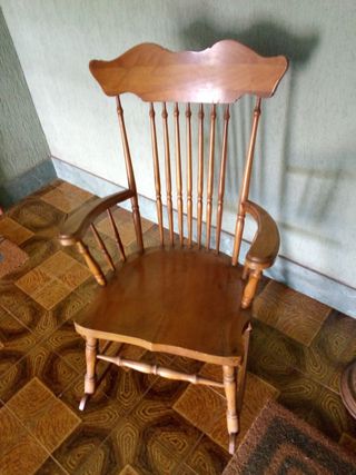 Sedia a Dondolo anni '50 in Legno