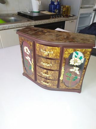 mobiletto portagioie con carillon vintage 