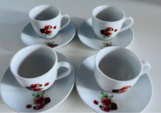 Set 4 tazzine stile vintage