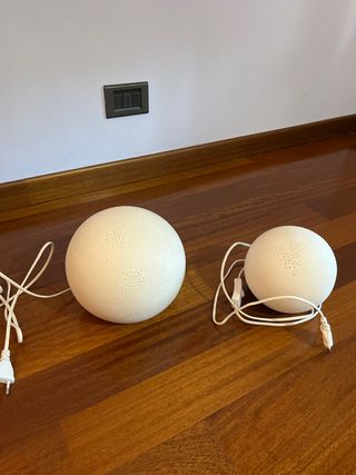 Coppia lampade d'arredo bianche