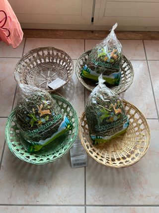 Cestini più paglia verde 