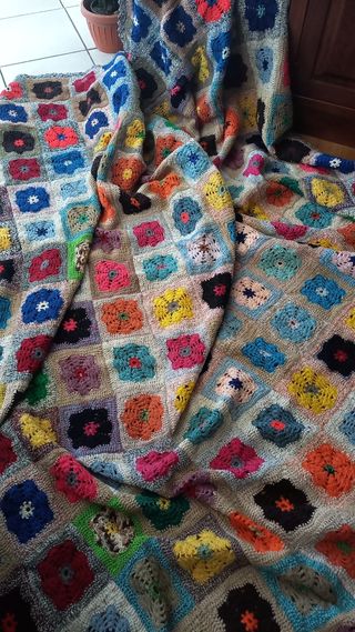 coperta handmade nuova granny square 