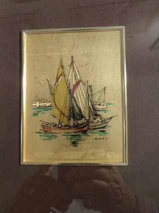 disegni su foglia oro