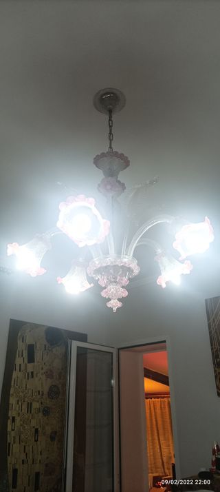 Lampadario vetro murano