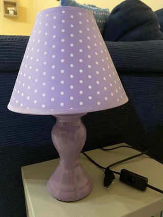Lampada lilla a pois