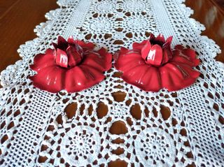 Coppia Portacandela red #rosso