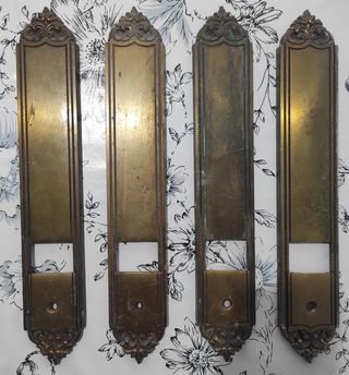 4 placche copriavvolgitore in ottone