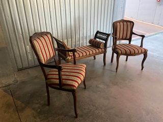 set 2 sedie e una panca originali anni 60 