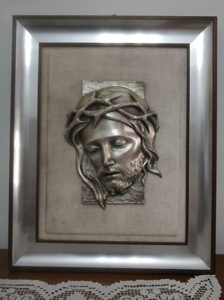 Capezzale argento volto di Cristo 22,5x15,5