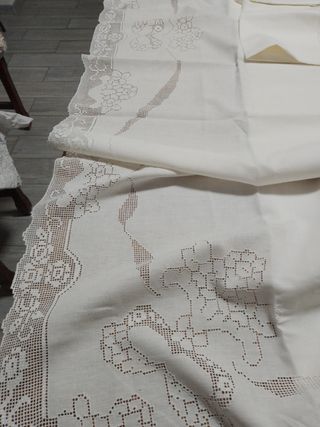 lenzuola matrimoniale nodo d'amore a mano