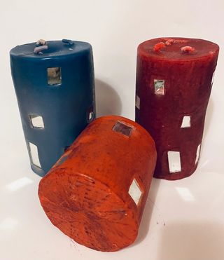 3 Grosse candele colorate