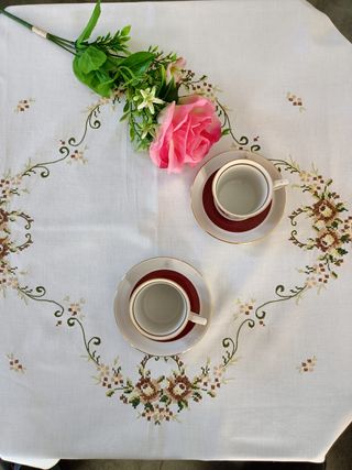 tovaglia quadrata 80 x 80 misto lino ricma punto c