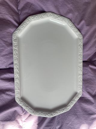 Vassoio bianco in ceramica + vassoietto ischitano