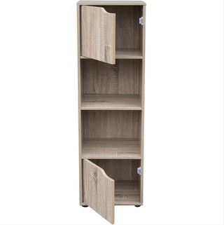 Libreria con 2 ripiani e 2 ante - Colore Rovere 