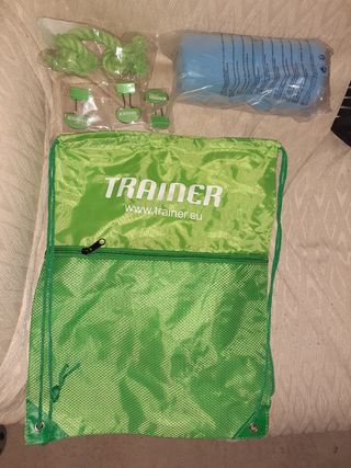 sacca, 3 mollette, copertina, corda gioco