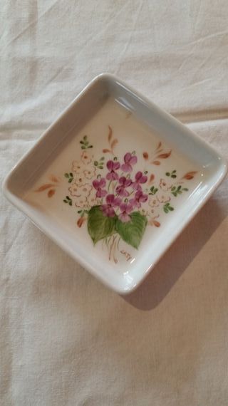 Piattino quadrato porta gioie Ginori