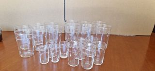 Set bicchieri in cristallo finemente lavorato