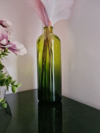 Vaso vetro verde ombre