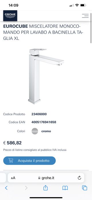 Eurocube miscelatore grohe