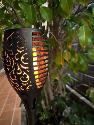 Lampade solare impermeabile fiamma giardino