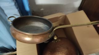 Padella in rame bordi alti