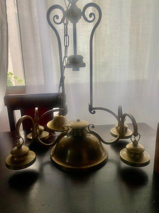 Lampadario ottone anni 50