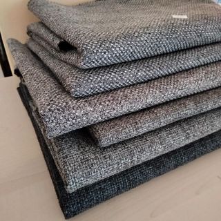 Lotto 6 tessuti sfumature grigio 