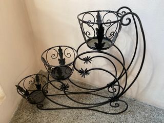 Set porta vasi ferro battuto per giardino 