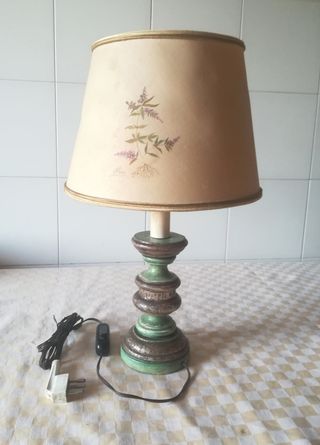 Lampada comodino barocco abat jour Vintage