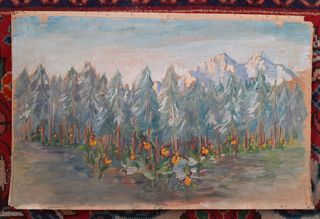 Fiori delle Dolomiti, 5 pannelli a olio. Lotto 1