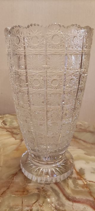 Grande vaso di cristallo di Bohemia